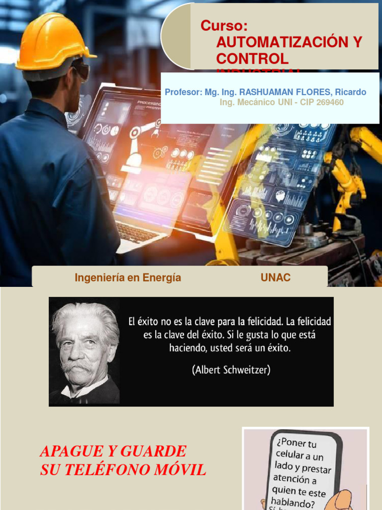 Sem01 Aci 24 A Automatizacion y Ci | PDF | Automatización | Controlador lógico programable