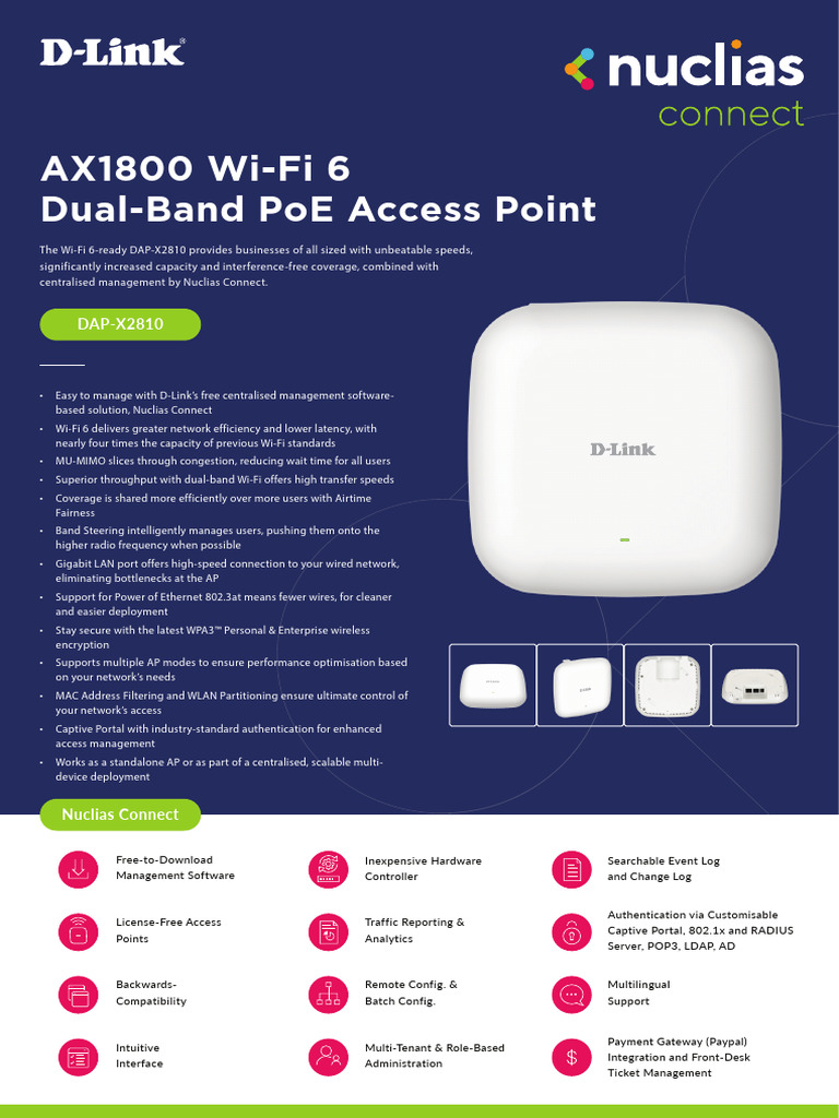 DAP X2810 Datasheet EU EN | PDF | Ieee 802.11 | Computer Network