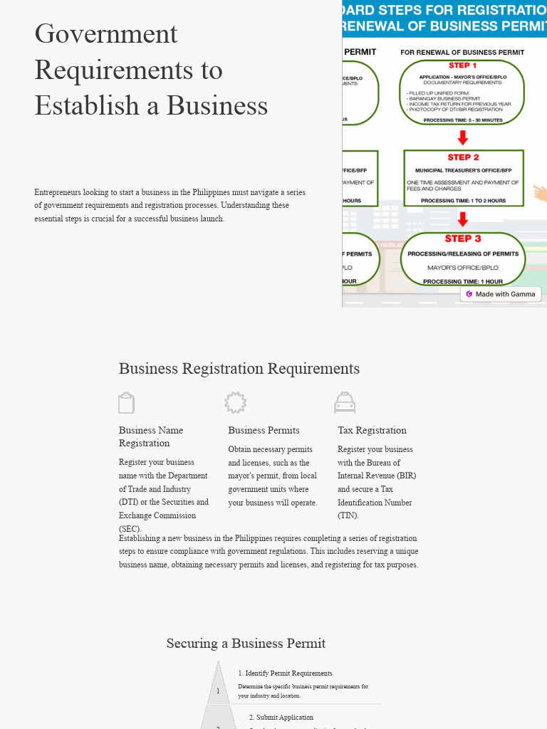 Government Requirements To Establish A Business | PDF | Identity ...