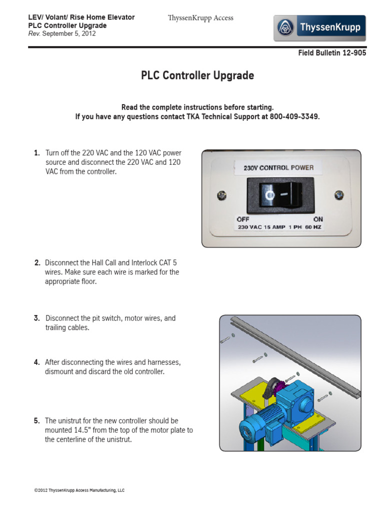 TKA LEV II Controller Upgrade Guide | PDF | Electrical Connector | Elevator