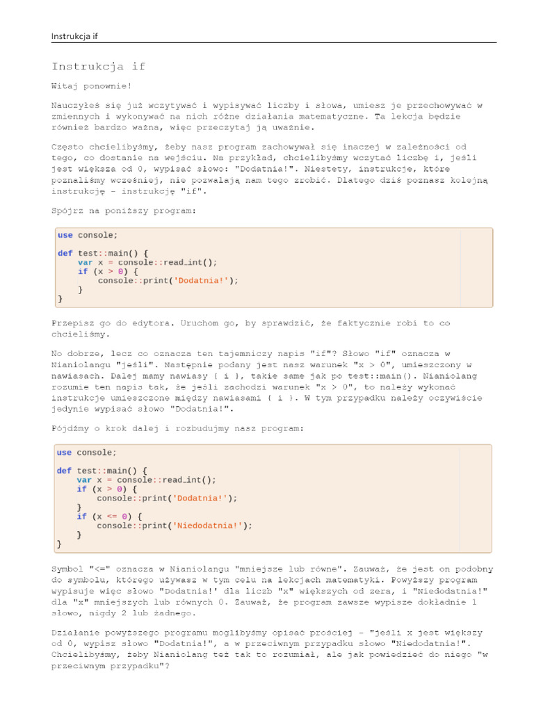 Instrukcja If2 | PDF