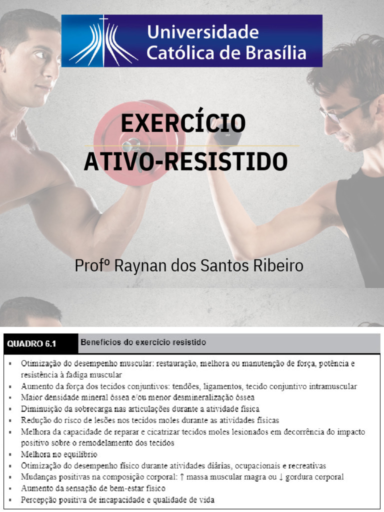 Exercício Ativo-Resistido PDF | PDF | Músculo | Treinamento de força