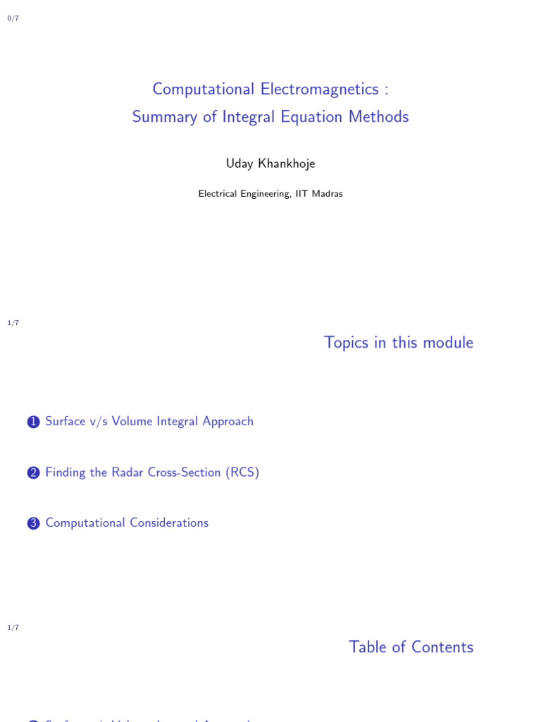 Summary of Integral Equation Methods | Download Free PDF | Applied And Interdisciplinary Physics ...