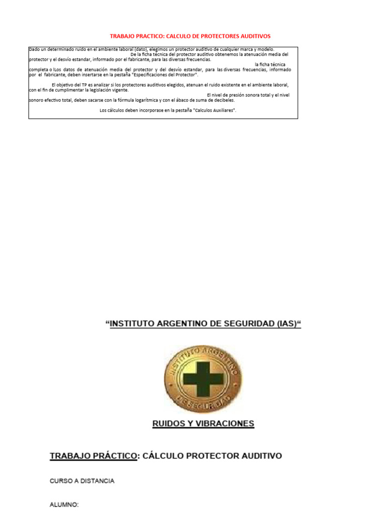 Tp Ruidos Calculo de Protector Auditivo_ Distancia 2023 | PDF | Decibel | ruido