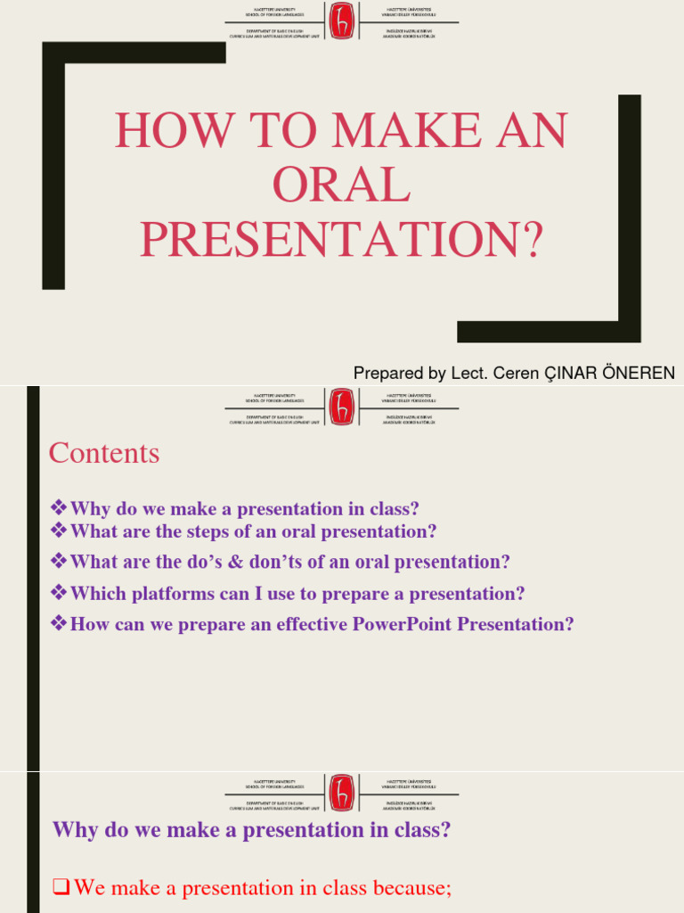 How To Make An Oral Presentation & Sample Presentation | PDF | Public ...