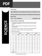 Grade 6 PSAC Exam Paper 2021-2022 | PDF | Earth Sciences | Nature
