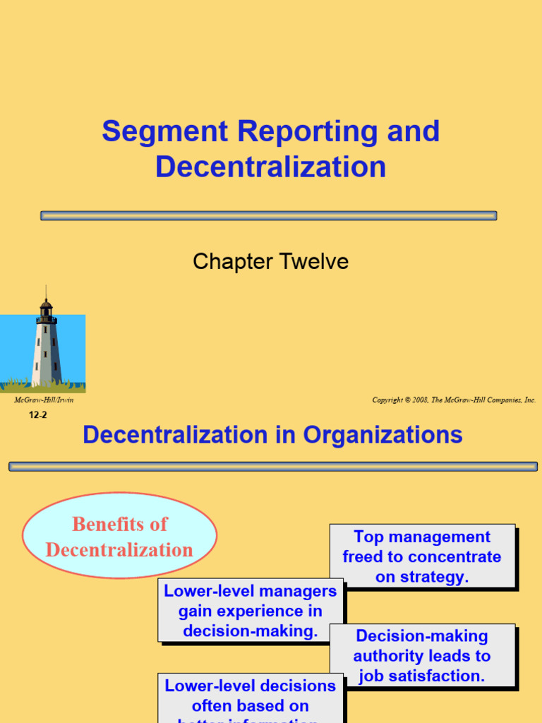 DMMR - Segment Reporting and Decentralization | PDF | Return On ...