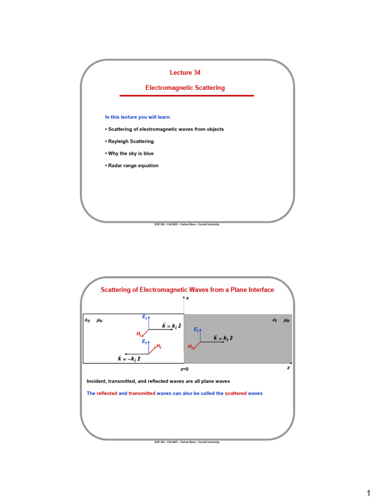Electromagnetic Scattering | PDF | Scattering | Waves
