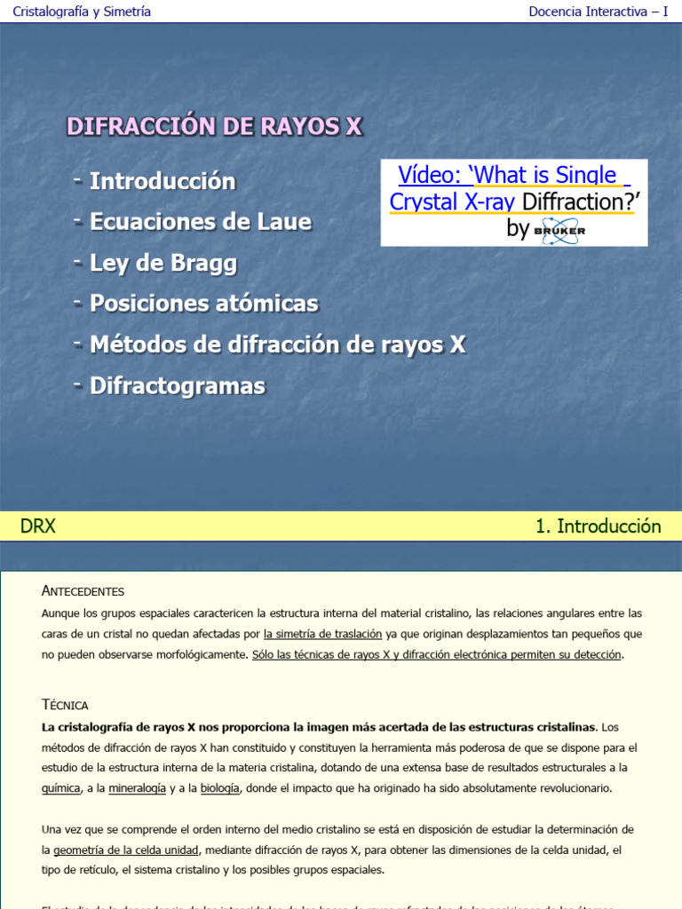 Difraccion Rayos | PDF | Cristalografía de rayos X | Rayo X