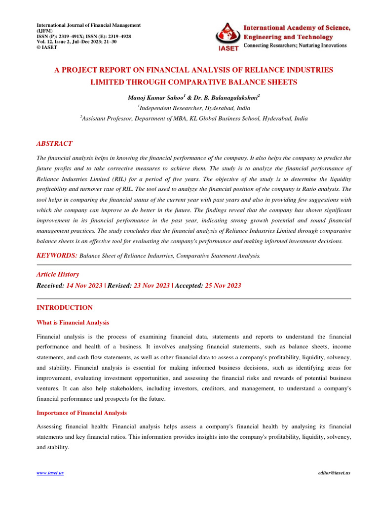 25-11-2023-1700920501-7-Ijfm-3. Ijfm - A Project Report On Financial ...