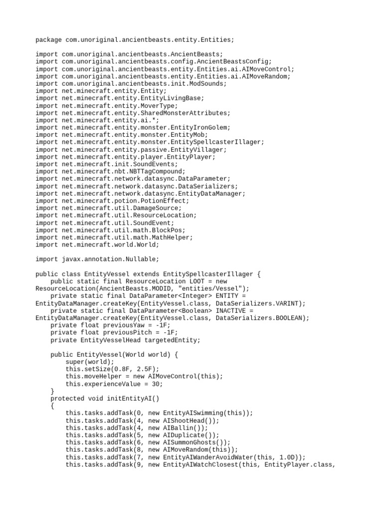 EntityVessel.java | PDF | Boolean Data Type | Formalism (Deductive)