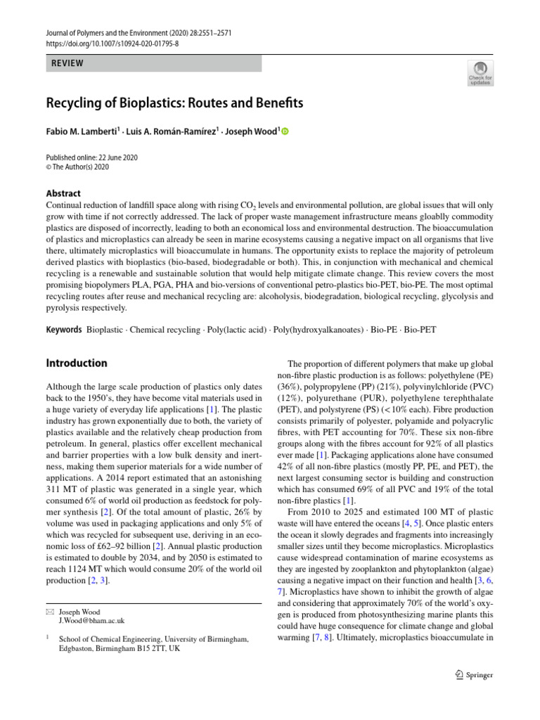 Lamberti Et Al., 2020 | PDF | Polymers | Biodegradation