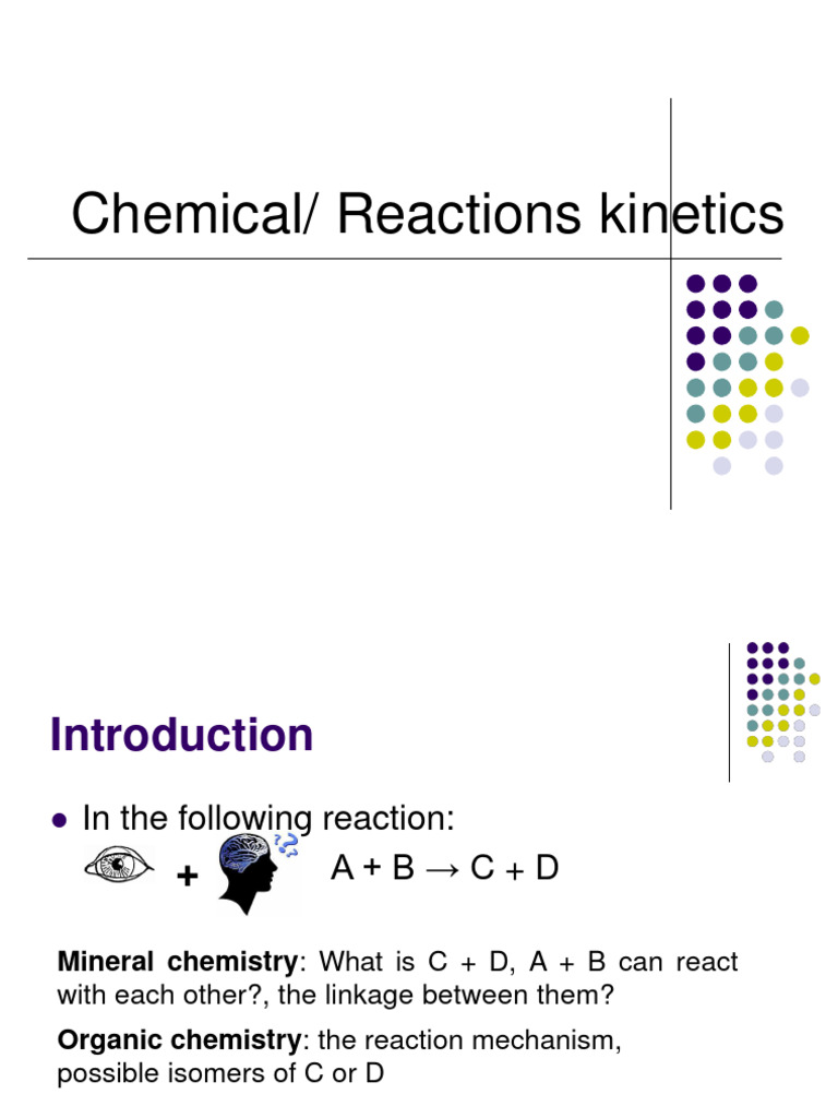 Chemical Reaction Kinetics Overview | PDF | Chemical Kinetics ...