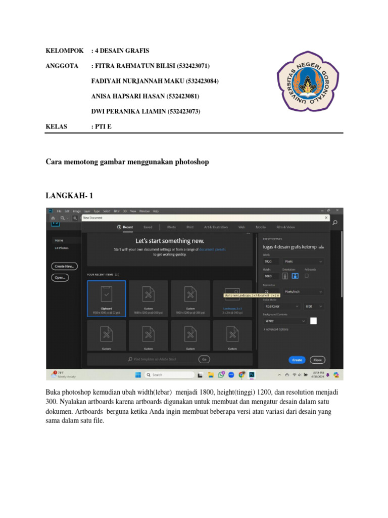 LAPORAN%20tugas%204%20desain%20grafis%20kelompok%202 | PDF