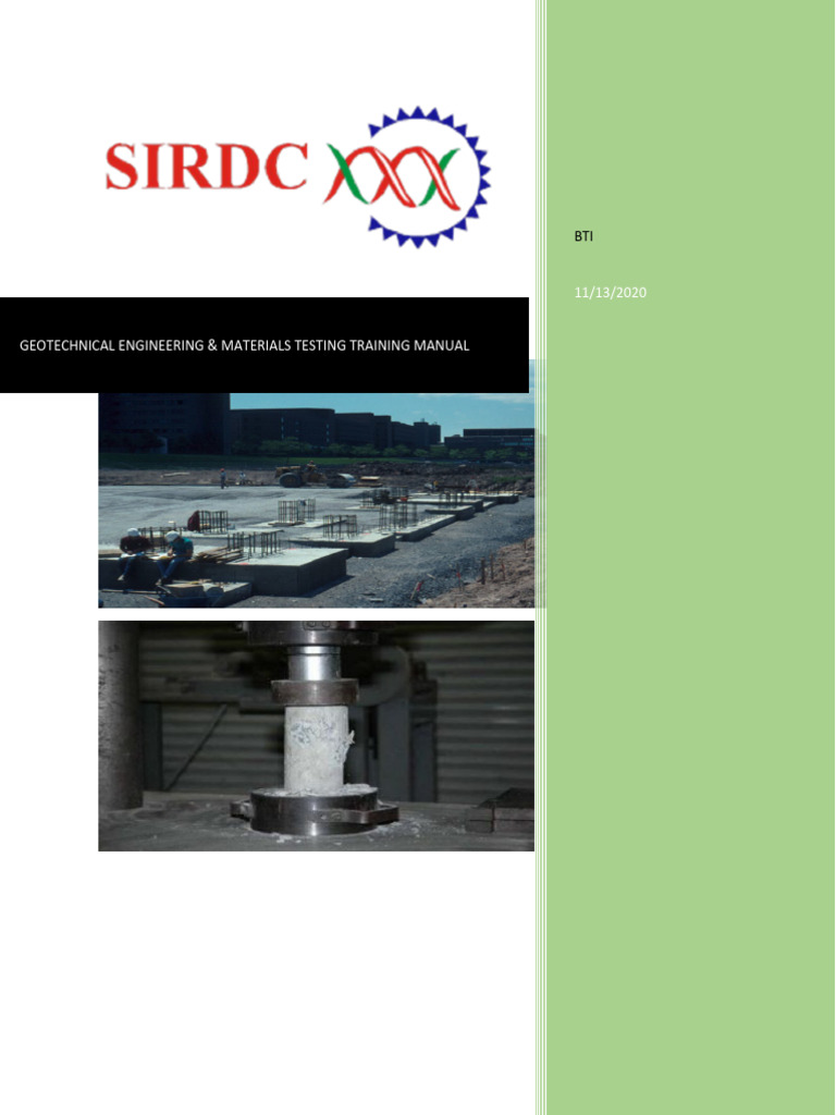 Geotechnical Engineering Training Manual | Download Free PDF ...