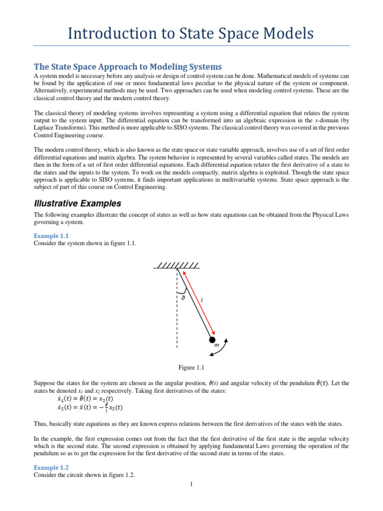 01 State Space Introduction | PDF | Eigenvalues And Eigenvectors ...