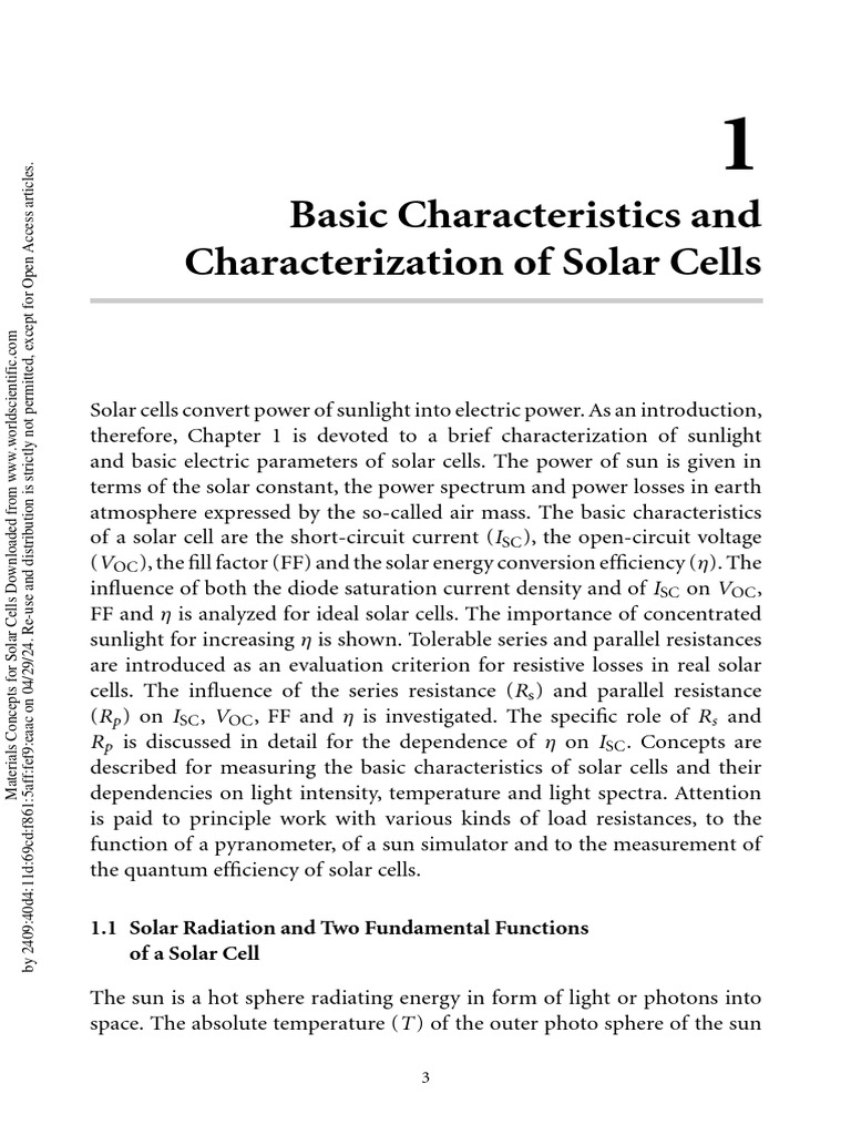 2018 Basic Characteristics and Characterization of Solar Cells | PDF ...