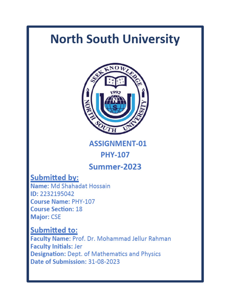 NSU COVER PAGE | PDF