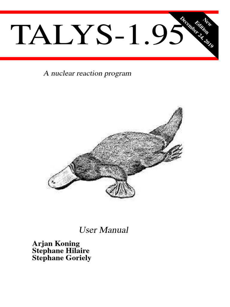 TALYS-1.95 User Manual for Nuclear Reactions | PDF | Nuclear Force ...