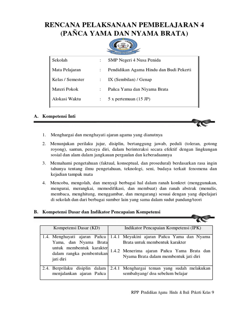 RPP Observasi Kelas 9 | PDF | Karier & Perkembangan