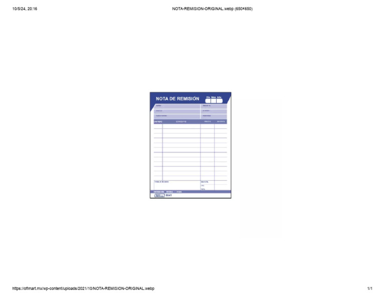 Nota Remision Original | PDF | Technology & Engineering