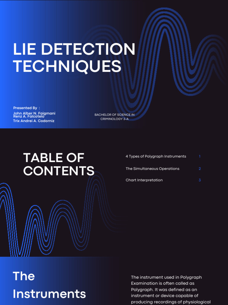 Polygraph Instrument Components Guide | PDF | Physiology