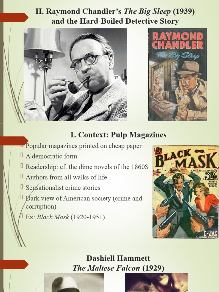 The Big Sleep: Chandler's Hard-Boiled Legacy | PDF | History | Mystery ...