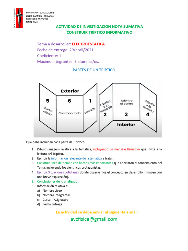 Partes de Un Triptico 1° | PDF