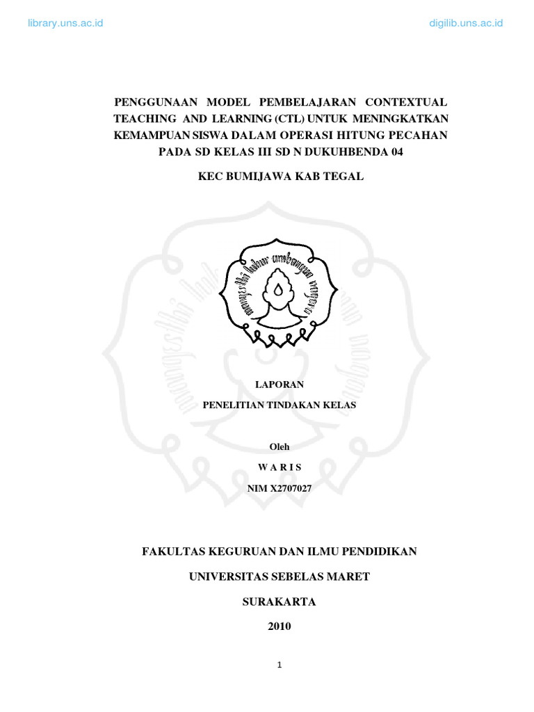 Library - Uns.ac - Id Digilib - Uns.ac - Id: Laporan Penelitian ...