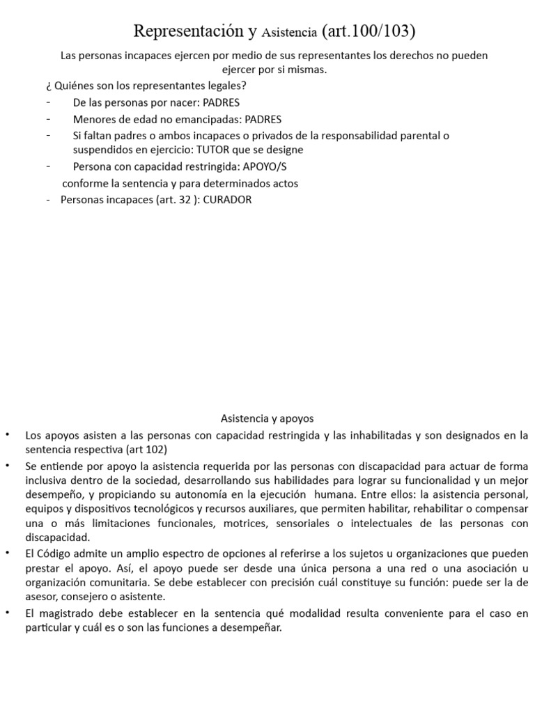 Asistencia y Representaci - N | PDF | Guardián legal | Invalidez