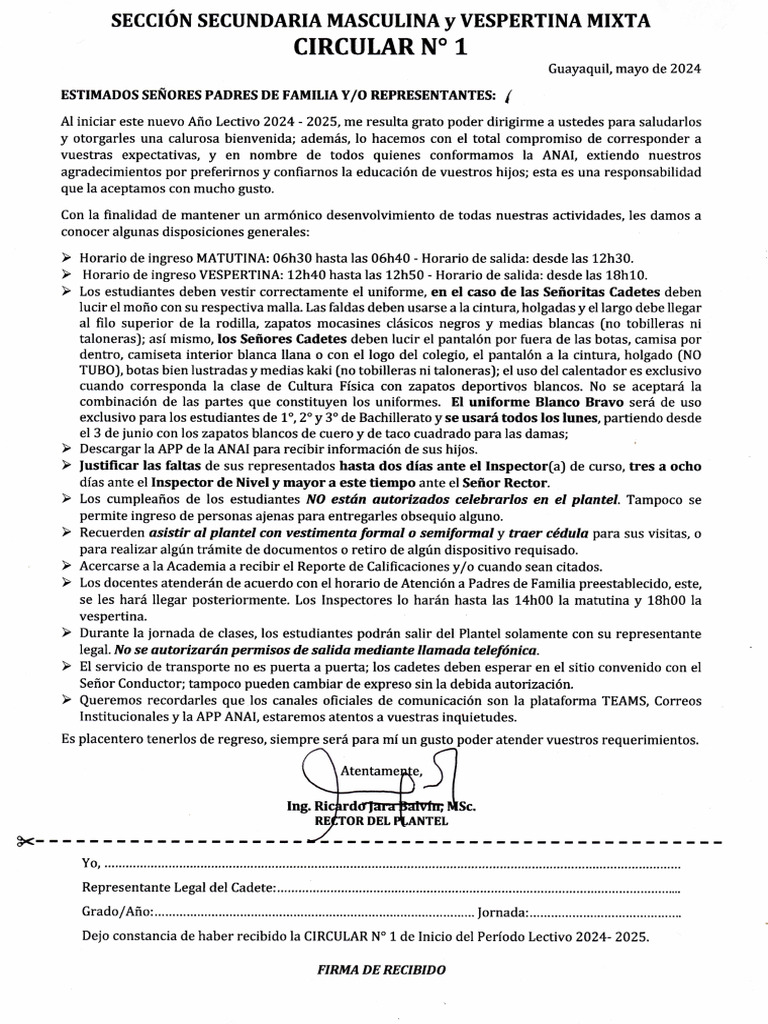 Circular No.1 | PDF