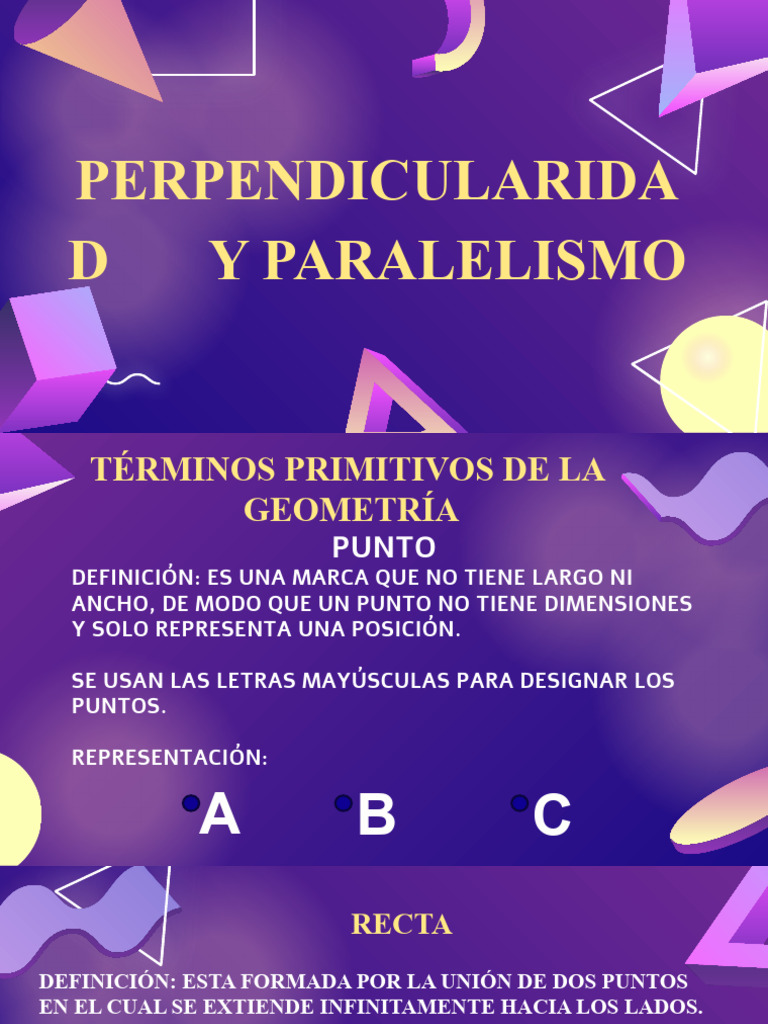 Conceptos Básicos de Geometría | PDF | Ángulo | Perpendicular