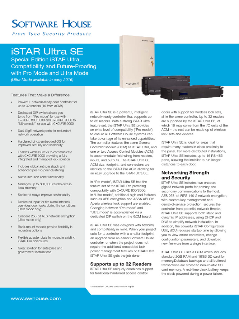 Istar-Ultra-Se Ds en | PDF | Computer Network | Access Control