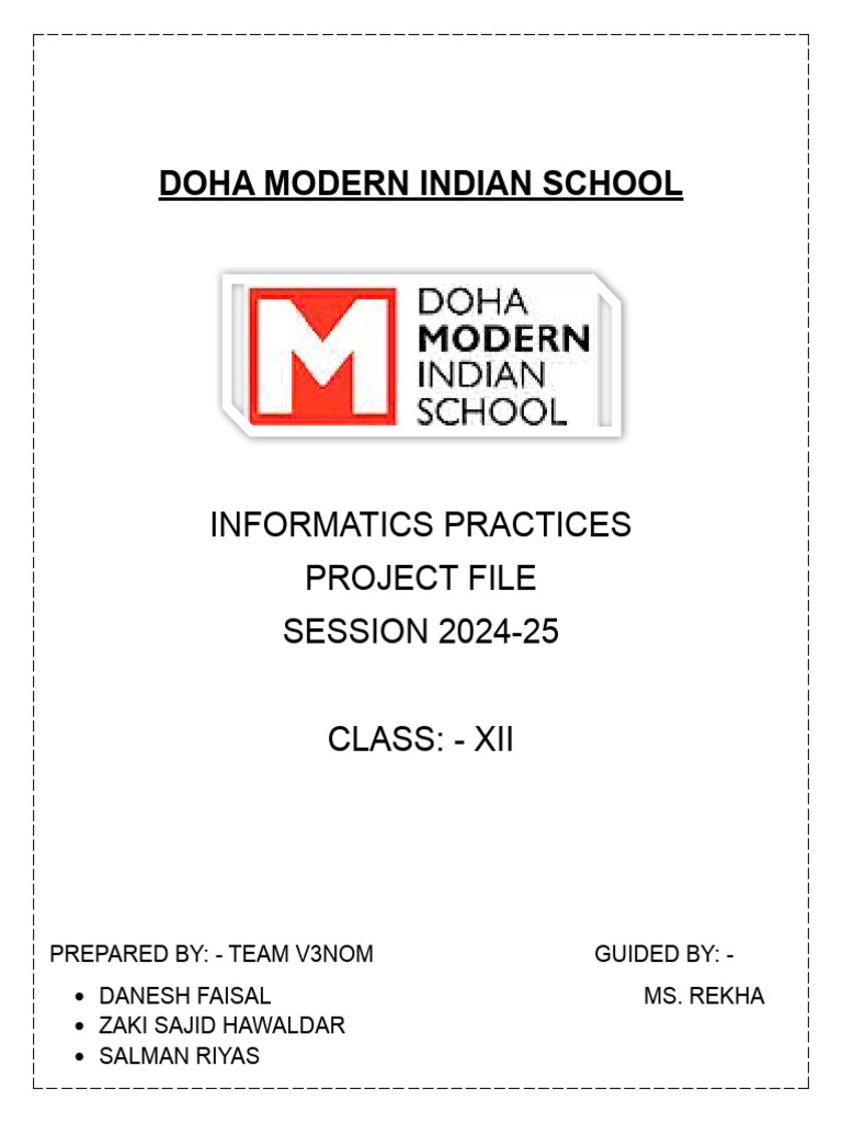 Ip Project | PDF | Databases | My Sql