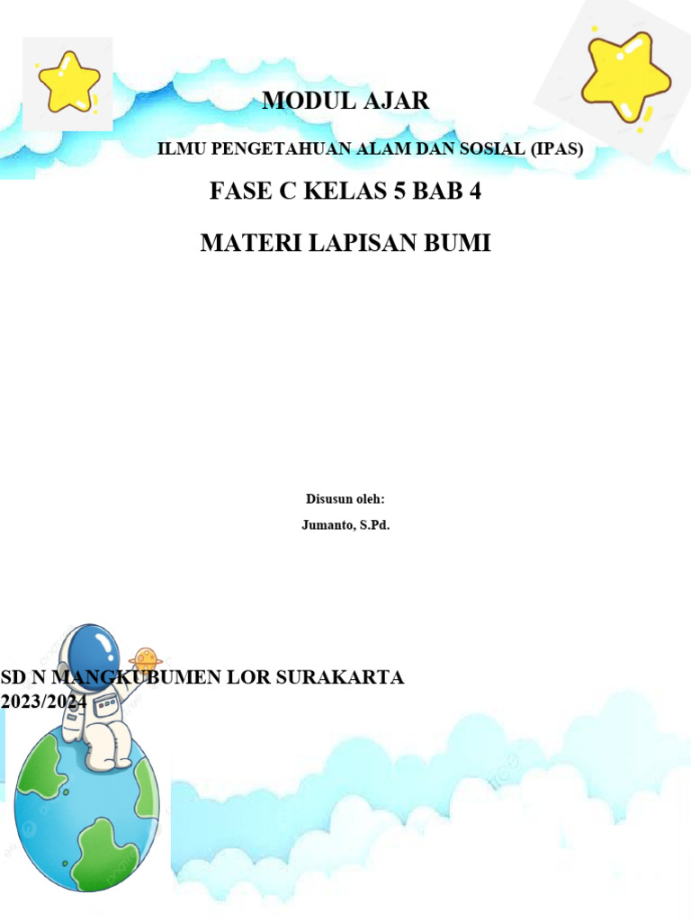 Modul Ajar Ilmu Pengetahuan Alam Dan Sosial (IPAS) - Mari Mengenal Bumi Kita - Materi Lapisan ...