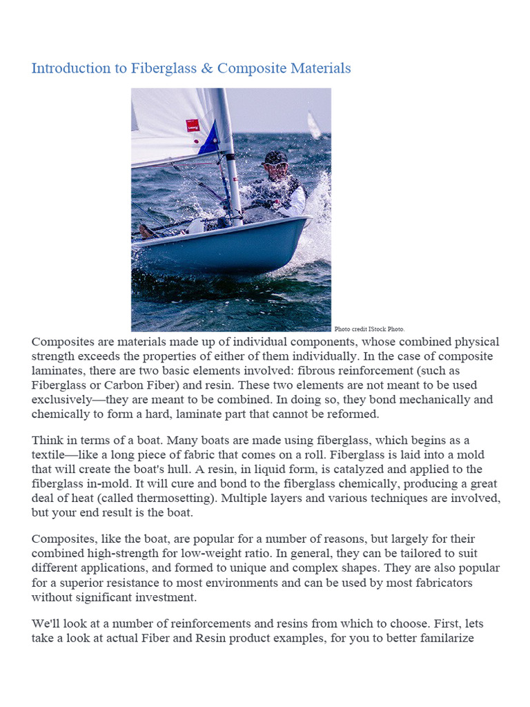 Introduction To Fiberglass | PDF | Fiberglass | Epoxy