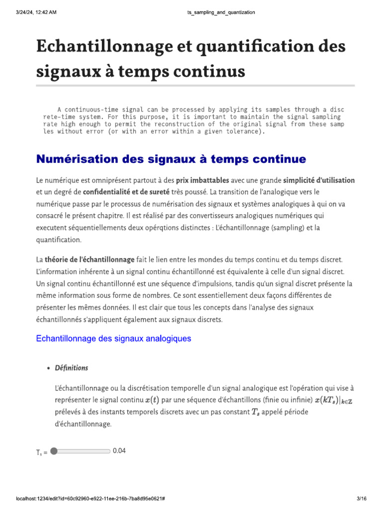 Sampling and Quantization | PDF