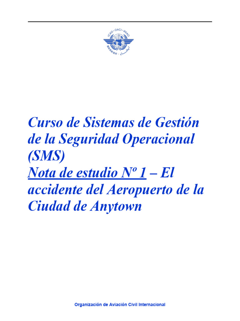 Oaci Sms Nota 01 (r13) 09 (S) | PDF | Aeropuerto | Pista