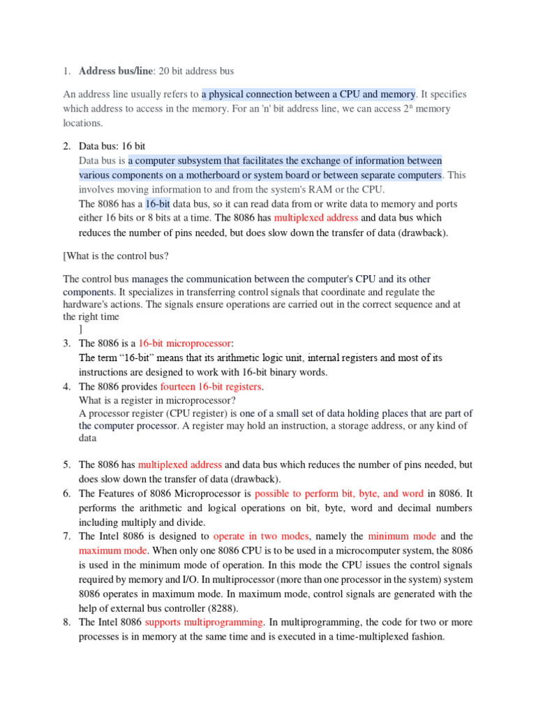Mic Unit 1. Self | Download Free PDF | Central Processing Unit | Pointer (Computer Programming)