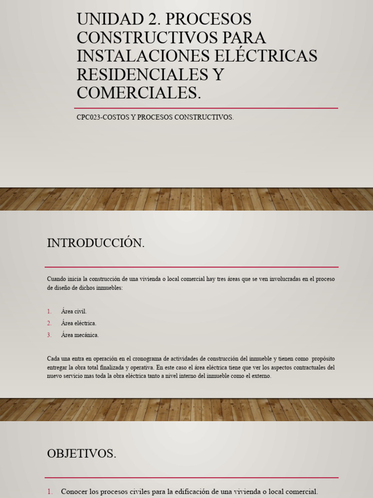 01 Procesos Constructivos para Instalaciones Electricas Residenciales y Comerciales | PDF ...