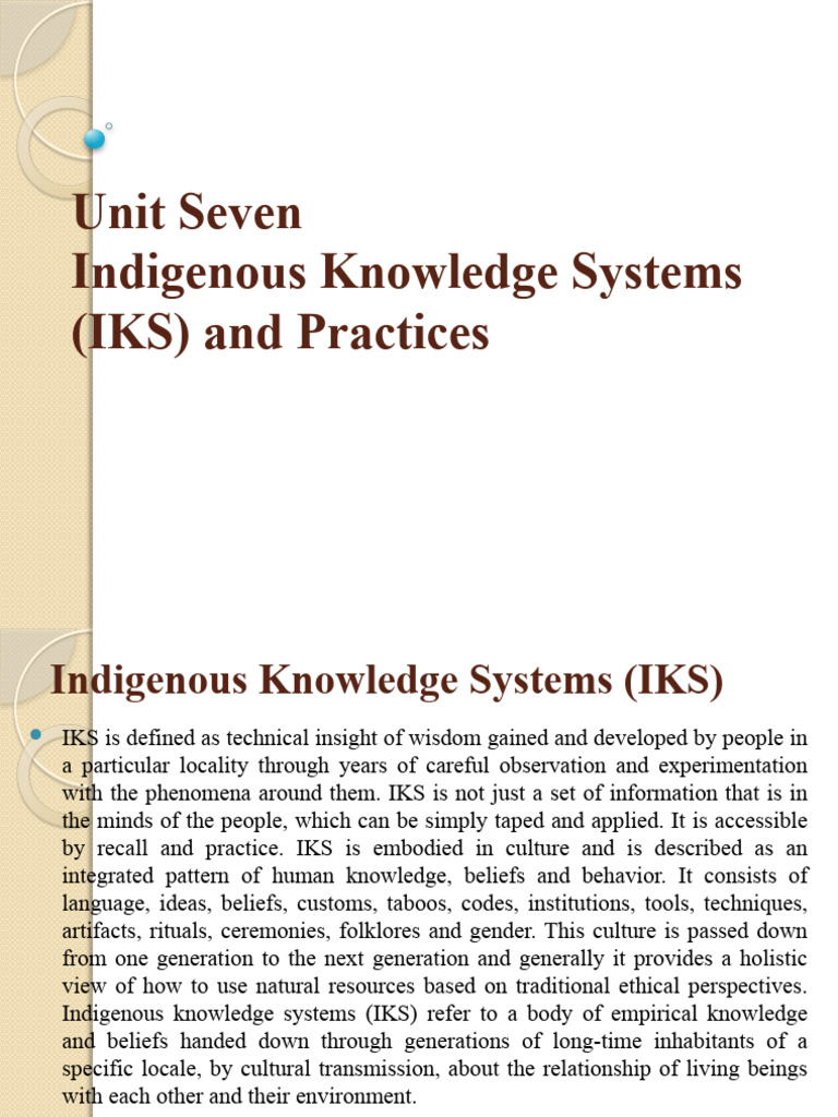 Unit Seven | PDF | Indigenous Peoples | Traditional Knowledge
