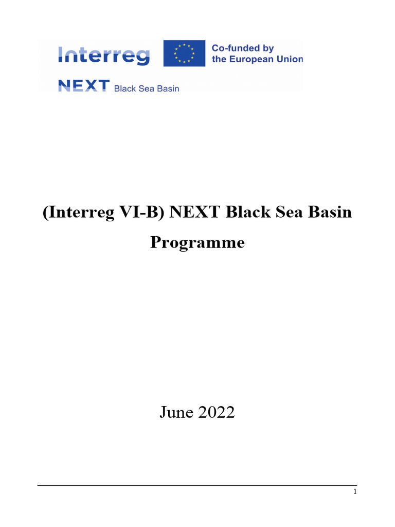NEXT Black Sea Basin Programme Overview | PDF | European Union ...