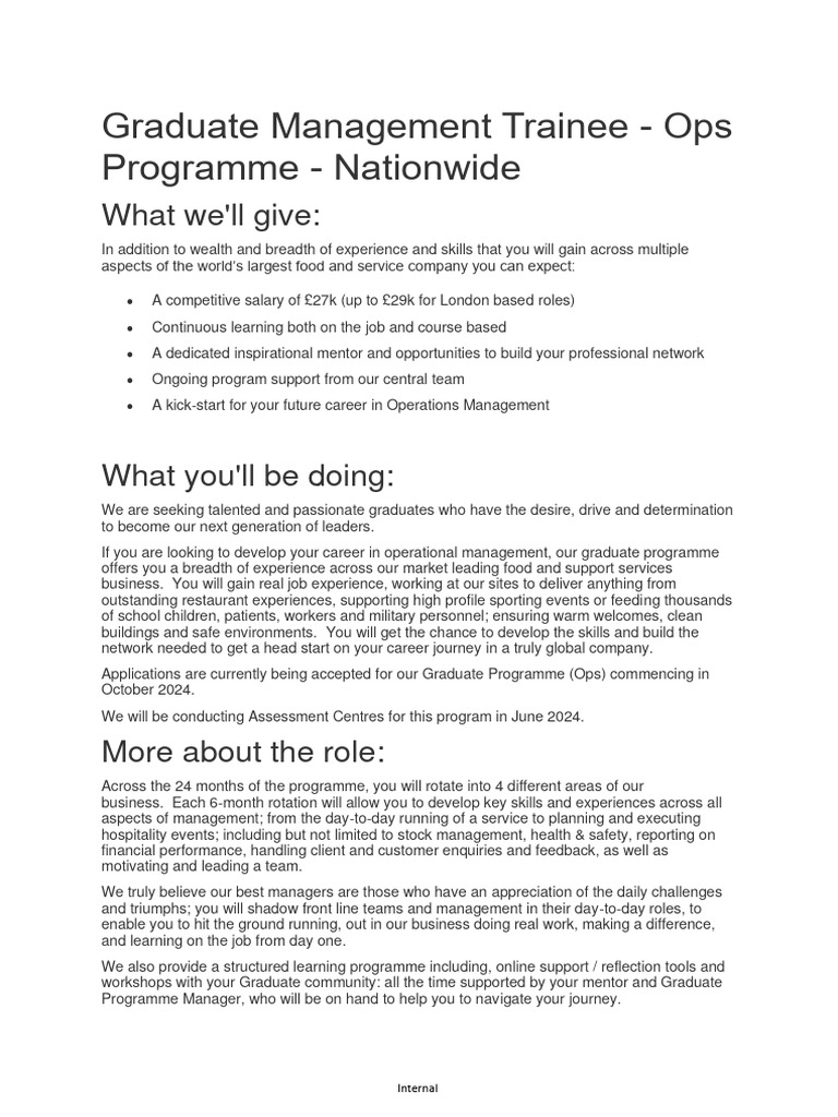 Graduate Management Trainee JD | PDF | Social Psychology | Business