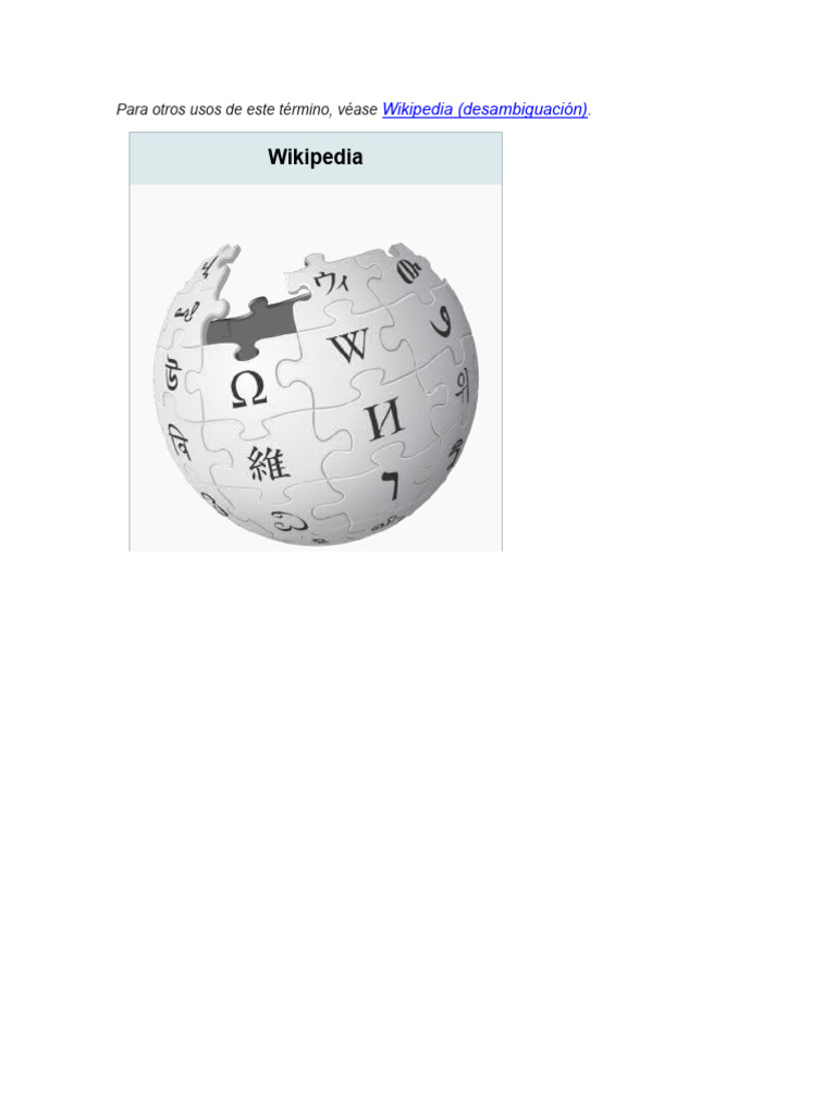 WIKIPEDIA | PDF | Wikipedia | Sitios web