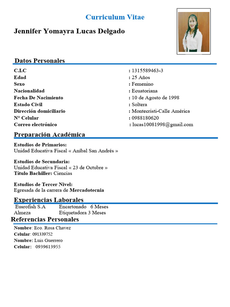 CURRICULUM VITAE - Jennifer Lucas Delgado | PDF | Novela negra ...