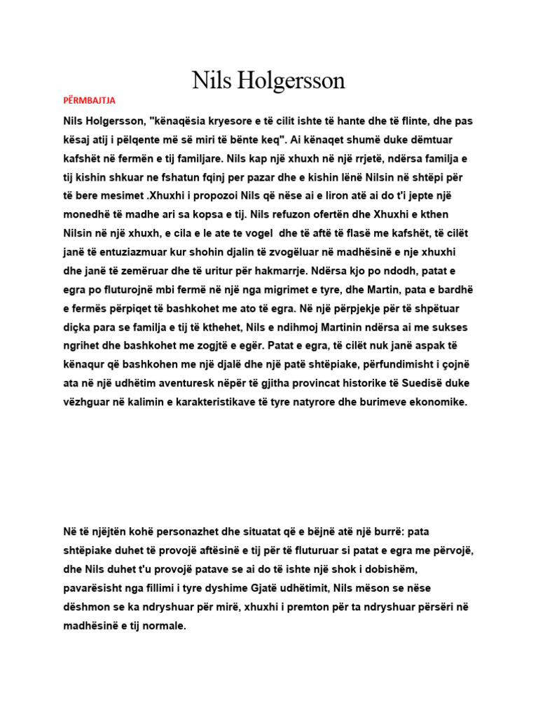 Nils Holgersson | PDF