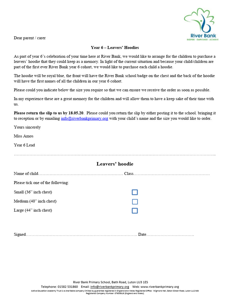 KS2 Leavers Hoodie.200829327 | PDF | Wellness