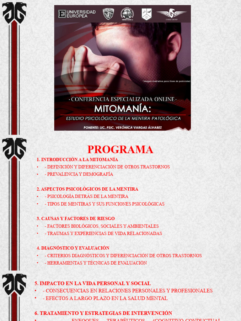 Mitomanía: Definición y Tratamiento | PDF | Terapia de conducta cognitiva | Psicoterapia