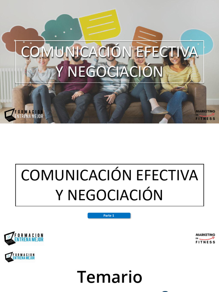 Comun Efectiva y Neg - Parte 1 | PDF | Comunicación | Conceptos ...