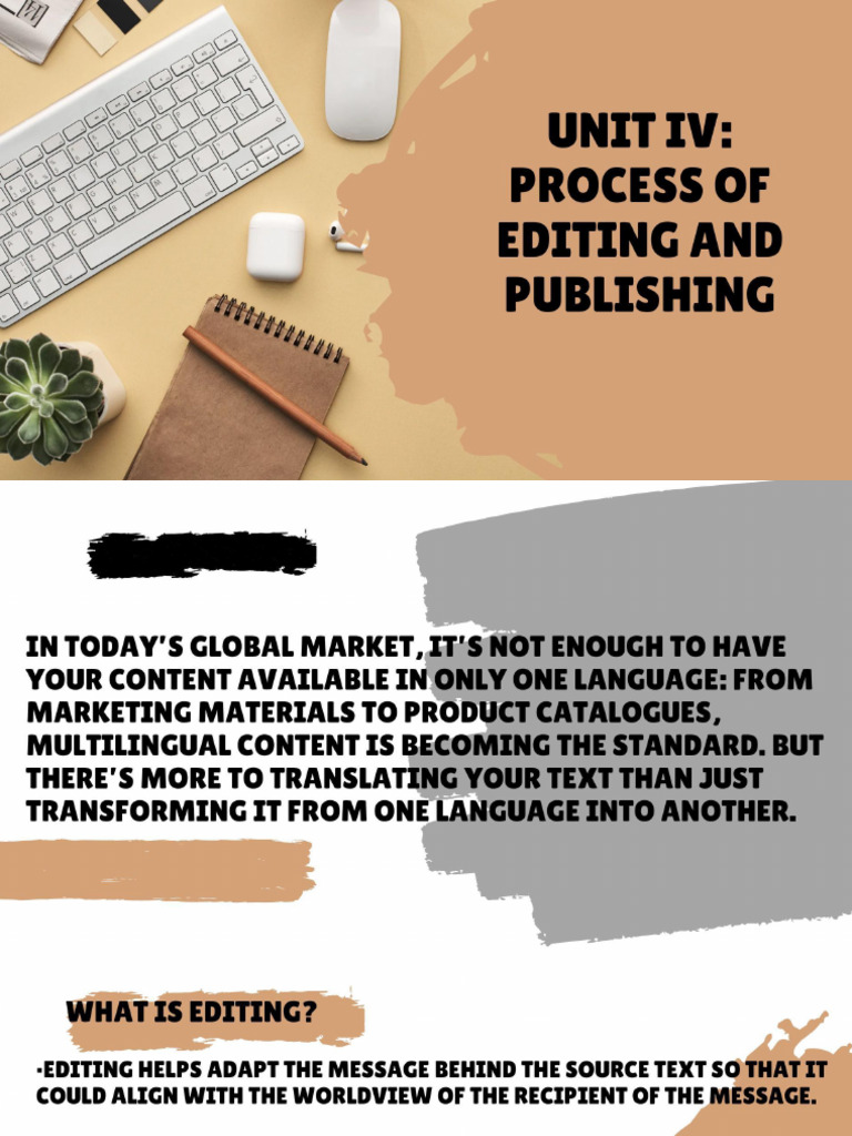 Process of Editing and Publishing | PDF